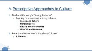 Cultural approaches in organizational approaches | PPTX