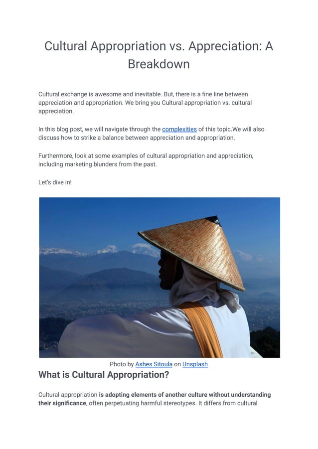 Cultural Appropriation vs. Appreciation_ A Breakdown.pdf | Style & Fashion