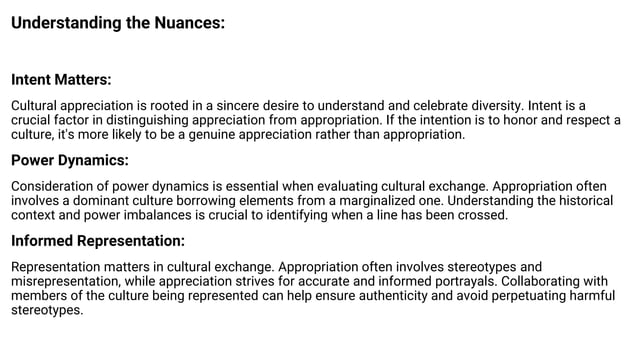 Cultural Appropriation vs. Cultural Appreciation: Where’s the Line? | PPTX