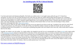 Cultural Autobiography | PDF