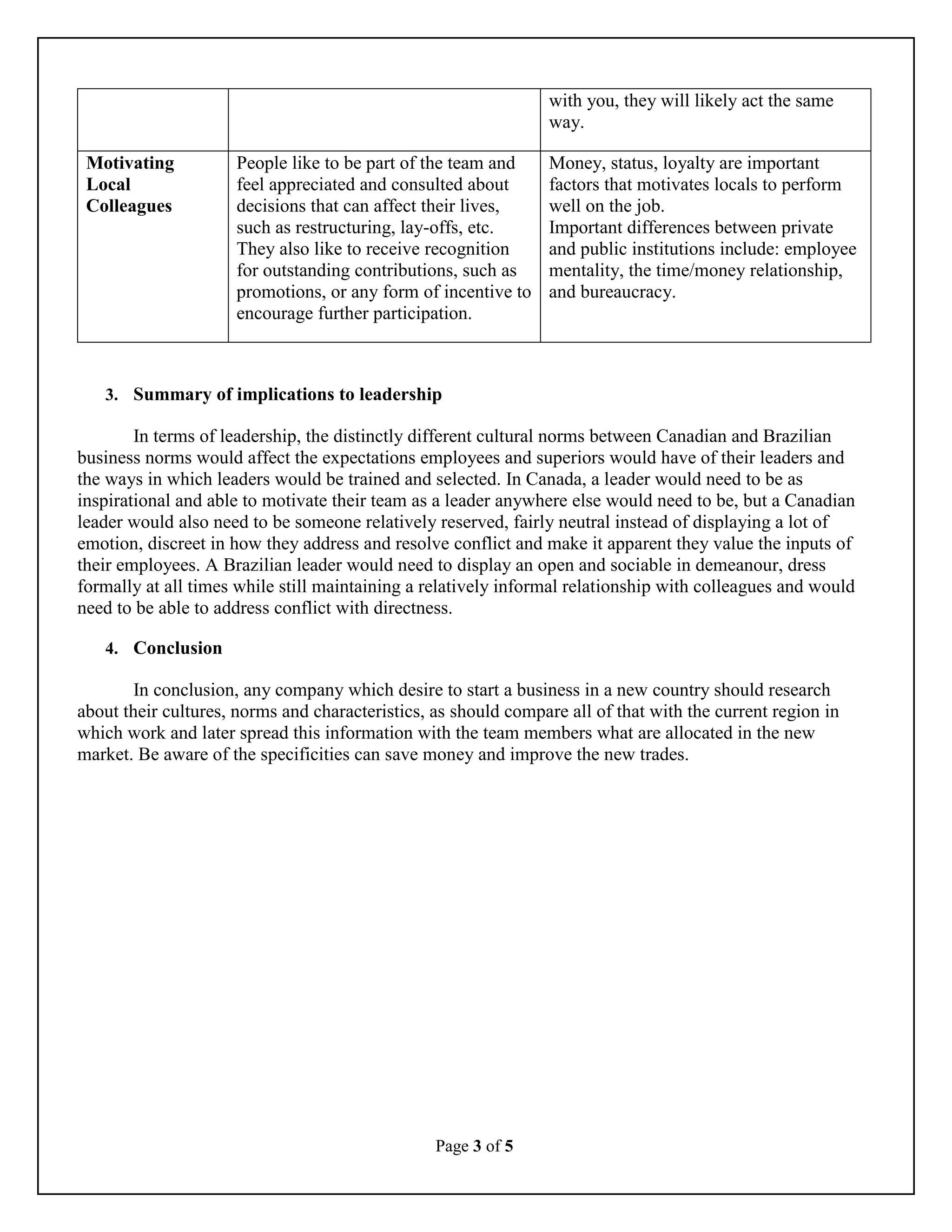 Cultural Awareness - Brazil and Canada | PDF