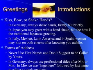 Cultural Awareness And Business Etiquette Around The World | PPT