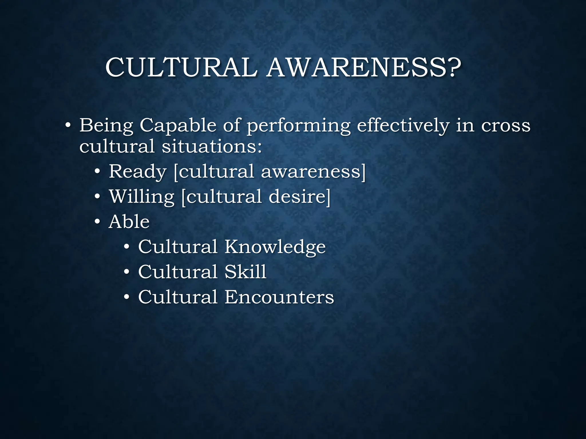 Cultural Awareness and Sensitivity : overall | PDF