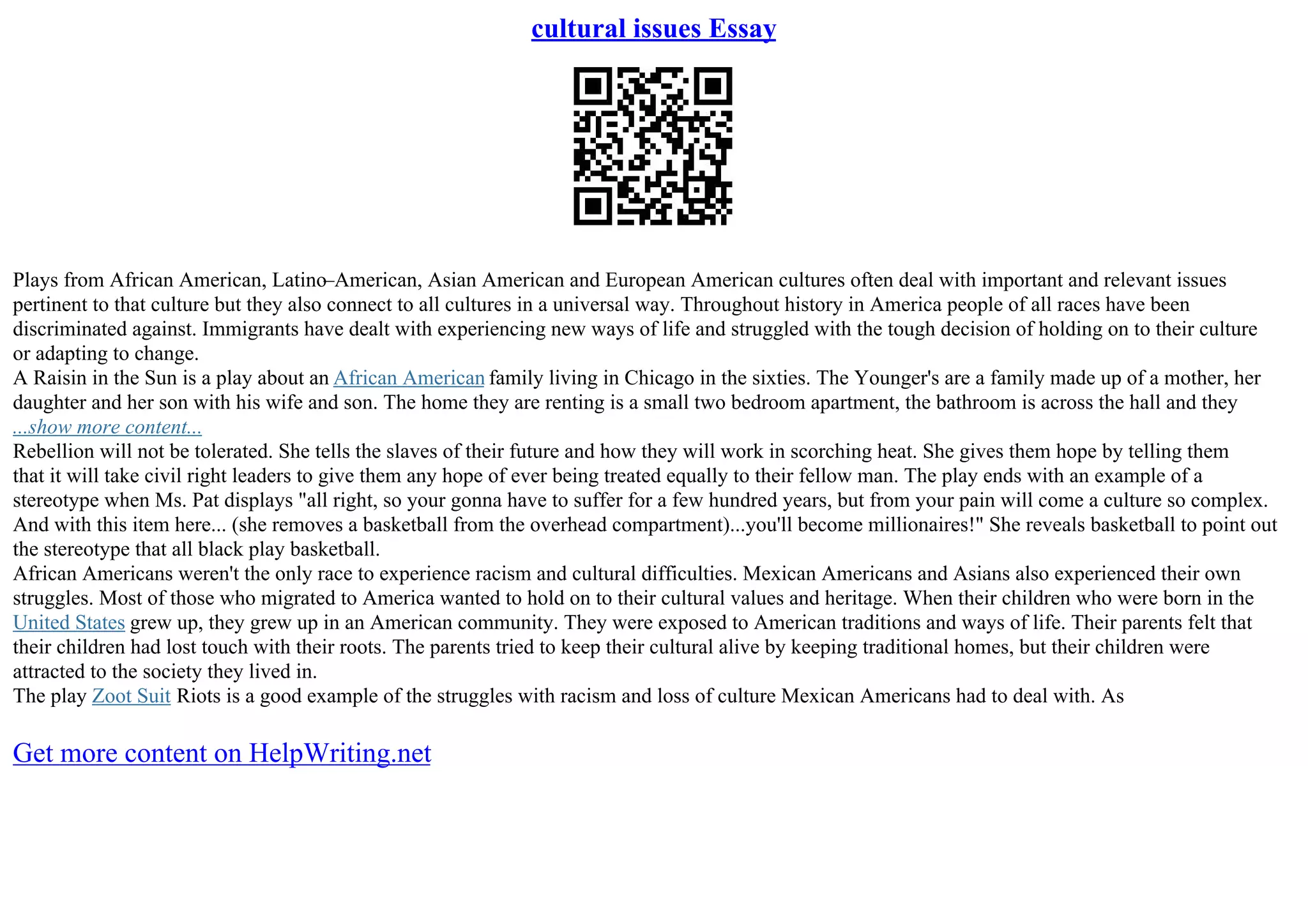 Cultural Background Paper | PDF