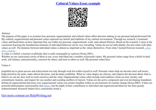 Cultural Background Paper | PPT