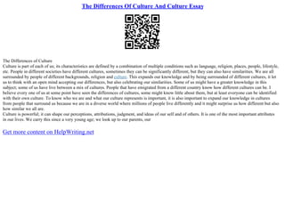 Cultural Background Paper | PPT