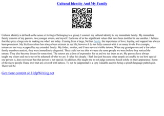 Cultural Background Paper | PPT