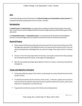 Cultural centre synopsis | DOCX