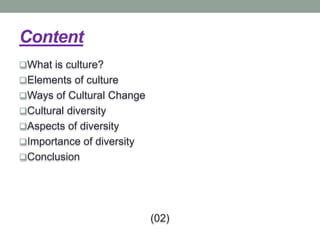 Cultural change and diversity | PPTX