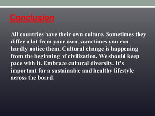 Cultural change and diversity | PPTX