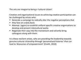 Cultural Citizenship: Creative and Organisational Leadership (Cecilia ...