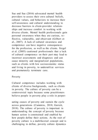 Cultural Competence and PovertyExploring Play Therapists’ A | DOCX