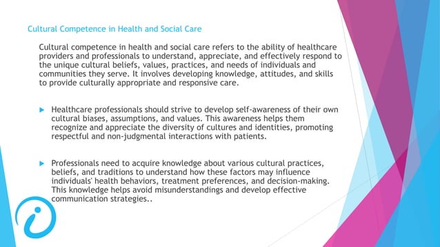 Cultural Competence in Health and Social care.pptx | Medical Health