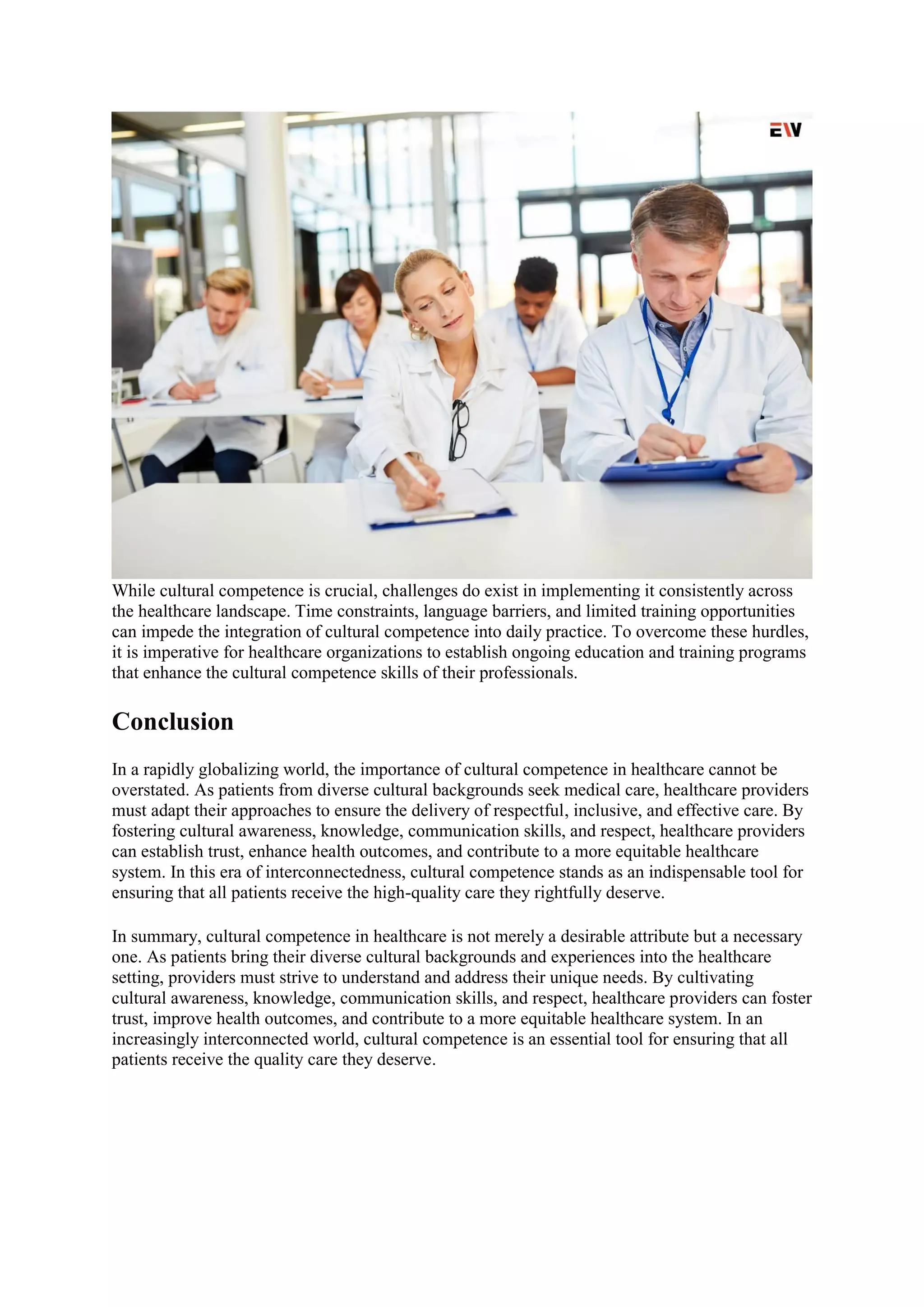 Cultural Competence in Healthcare.pdf | Healthcare Industry | Industries