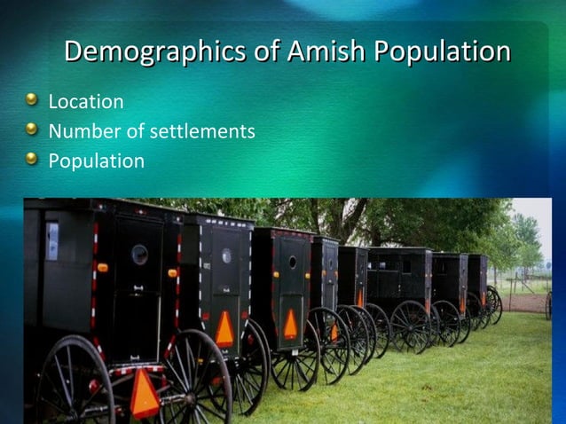 Cultural competence in Healthcare: Amish Culture | PPT | Religion & Spirituality
