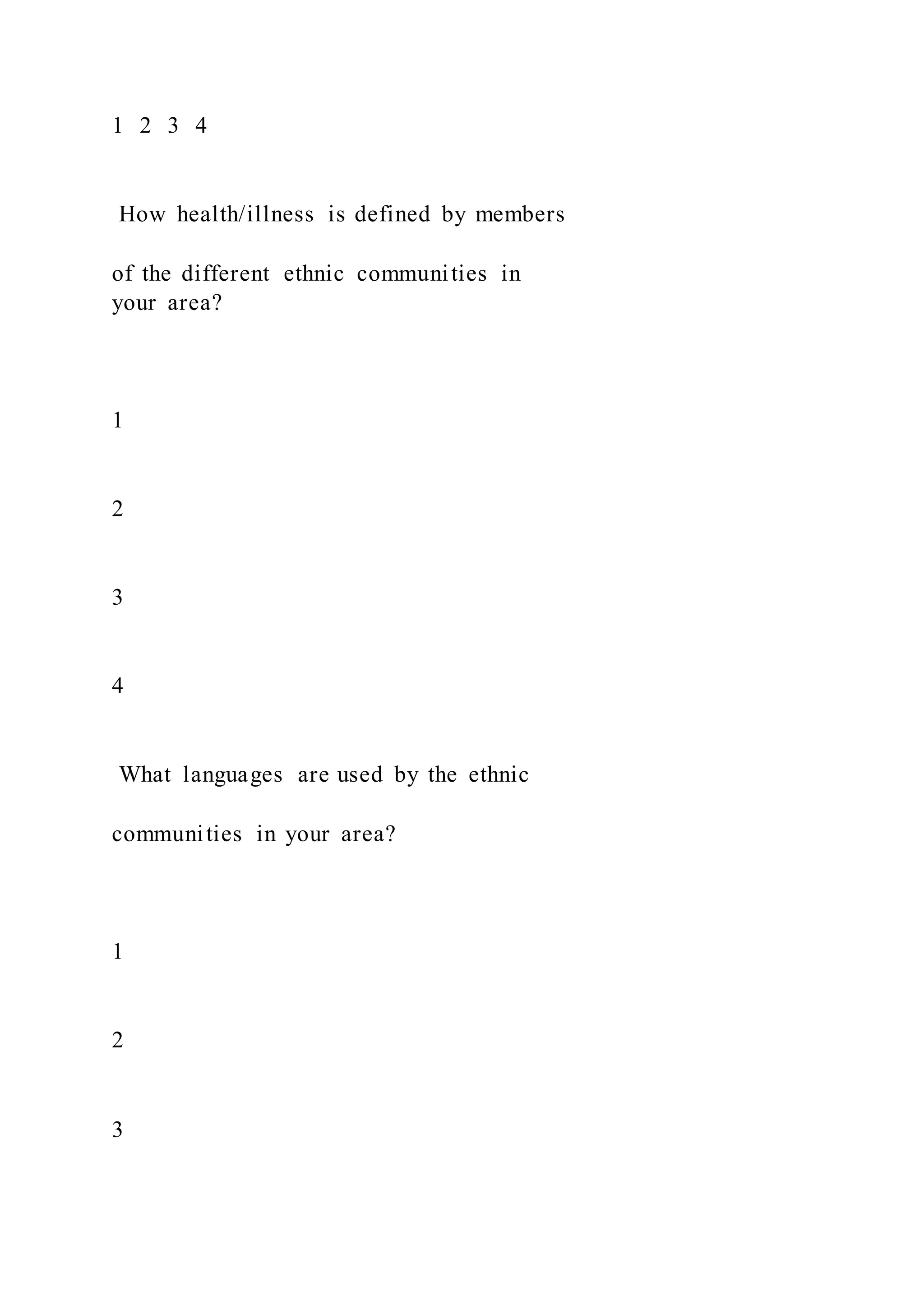 Cultural Competence Self-Assessment Tool This questionnaire | DOCX ...