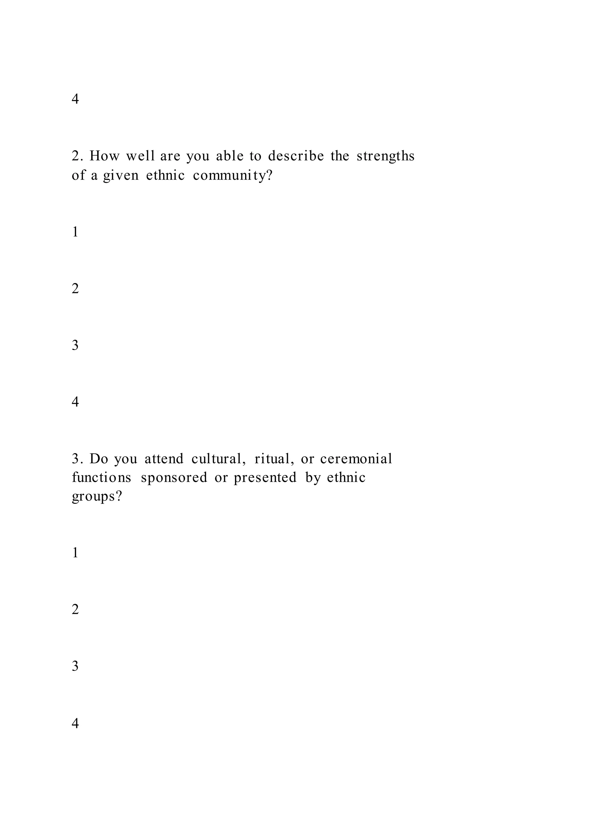 Cultural Competence Self-Assessment Tool This questionnaire | DOCX ...