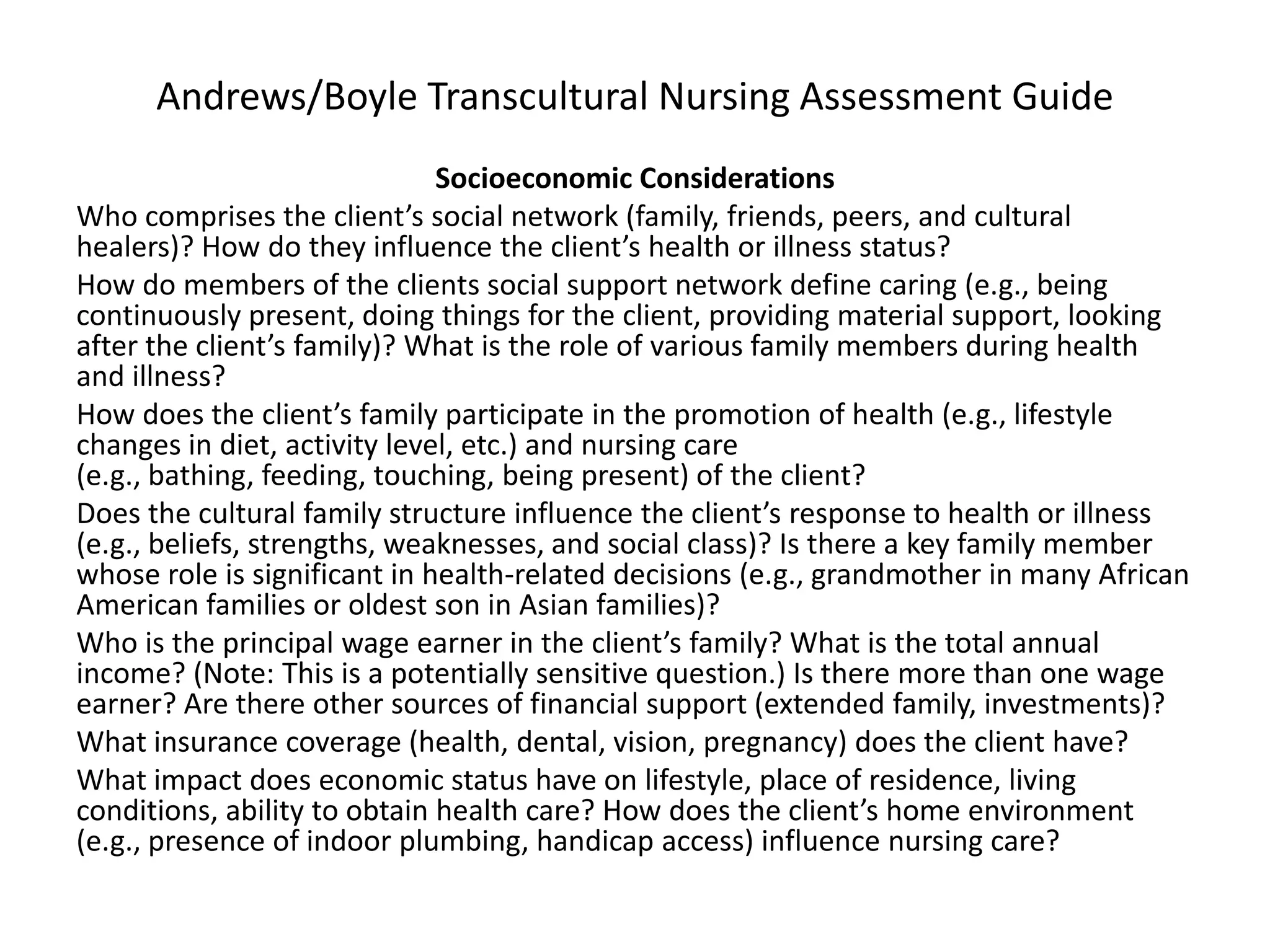 Cultural concerns in nursing | PPTX