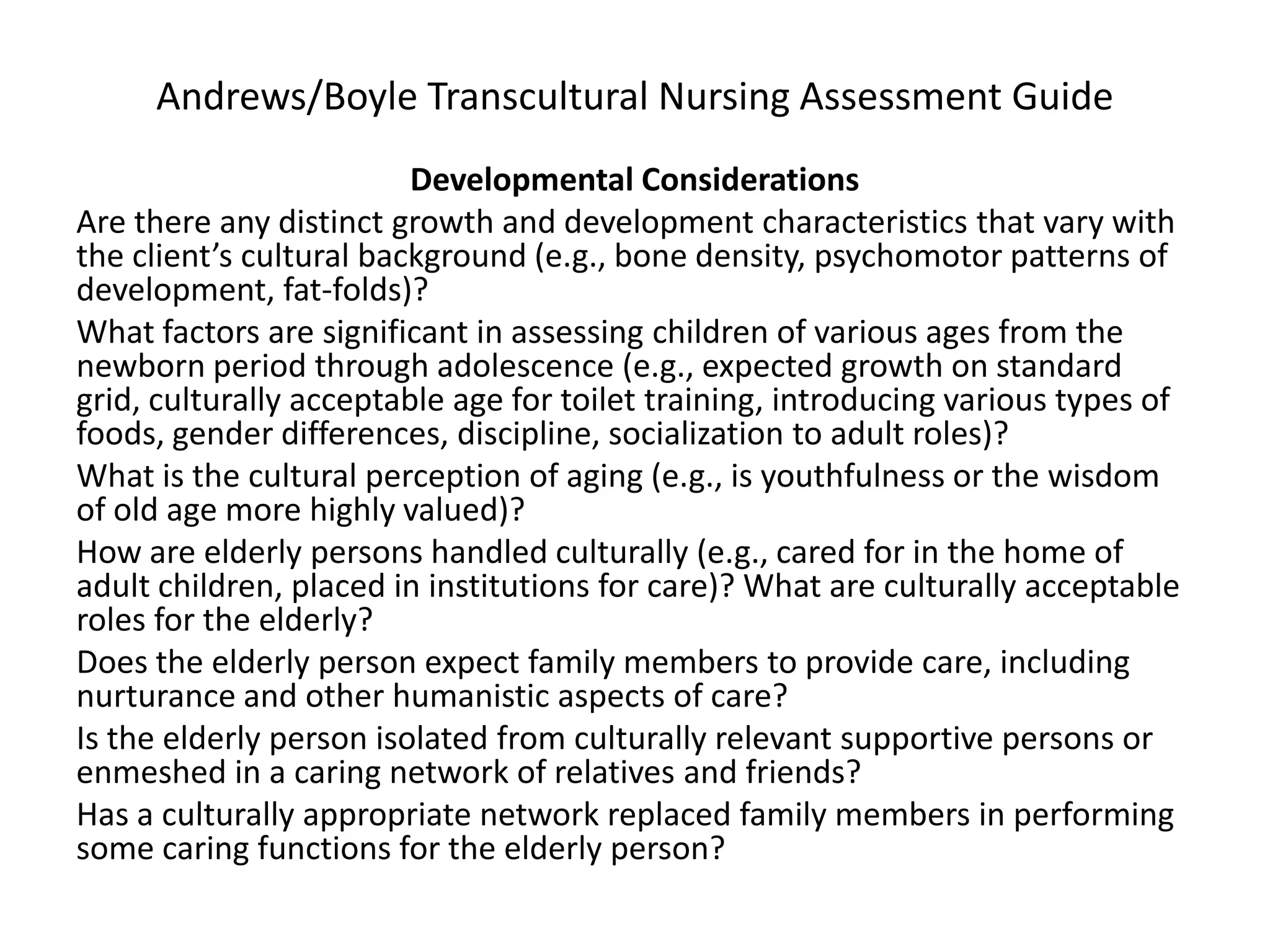 Cultural concerns in nursing | PPTX