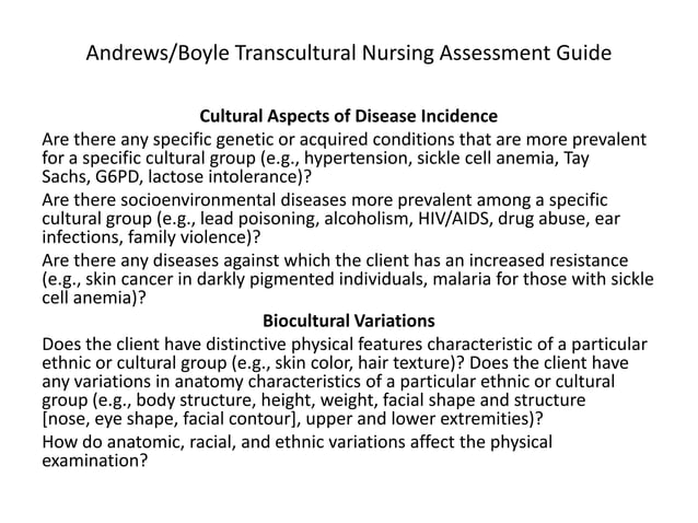 Cultural concerns in nursing | PPTX