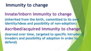 Cultural configuration and immunity to change | PPT