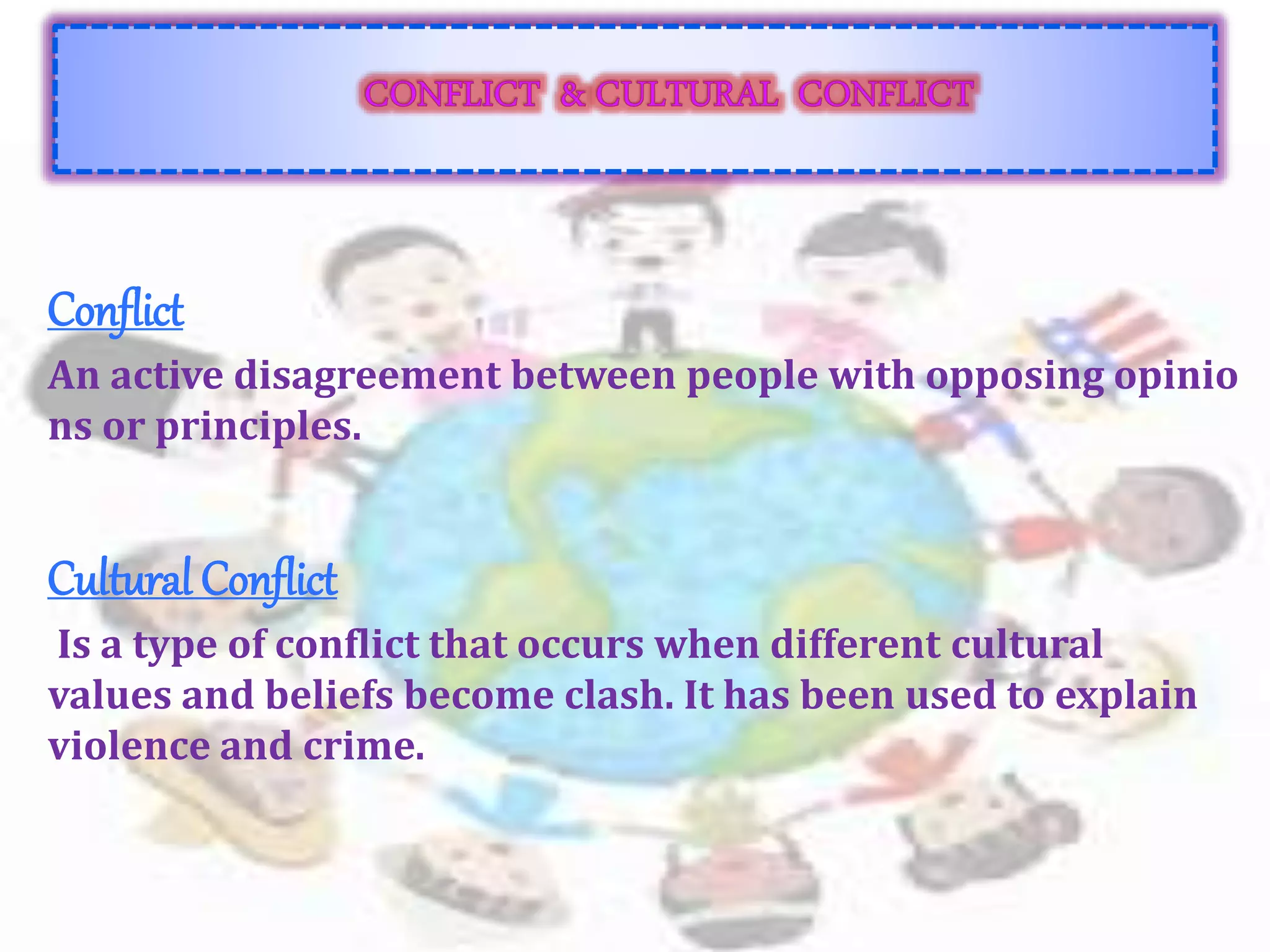 CULTURAL CONFLICT | PPTX