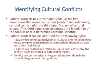 Cultural conflicts in organisations | PPTX