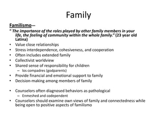 Cultural Considerations for Counselors | PPT
