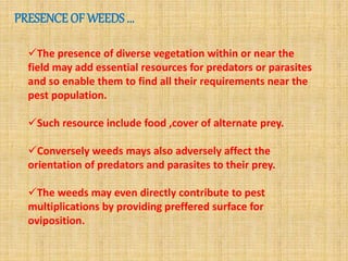 CULTURAL CONTROL of insect pest | PPTX