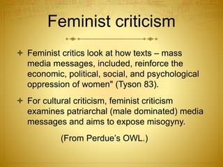 Cultural criticism slides 2020 | PPT