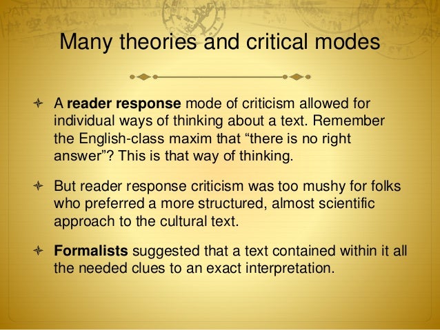 Cultural criticism slides 2020