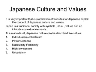Cultural customisation of websites for japanese subsidiaries of | PPT