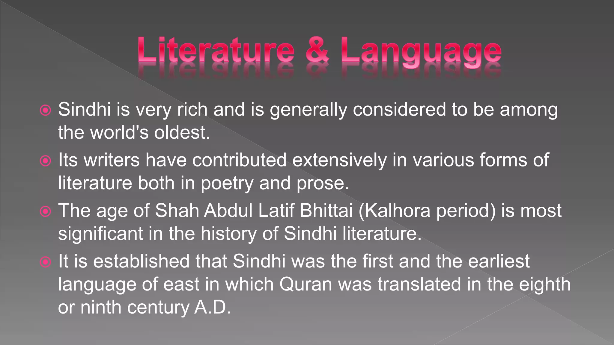 Culture of Sindh | PPTX