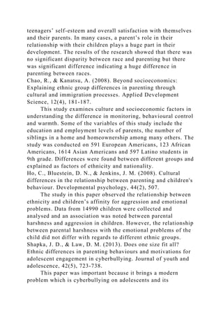 Cultural Differences in Parenting.docxRunning Head CULTURAL D.docx ...