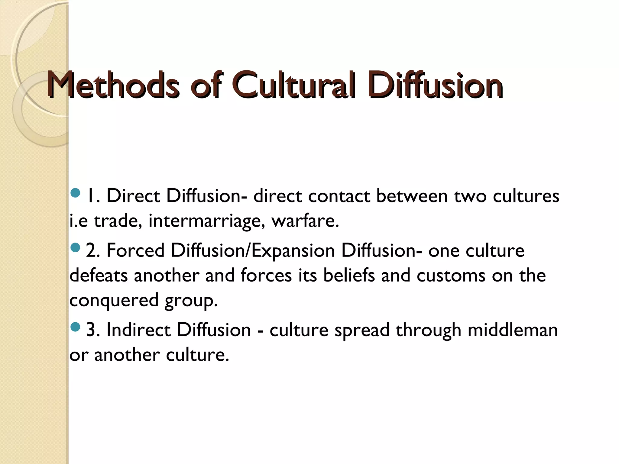 Cultural diffusion | PPT | Religion & Spirituality