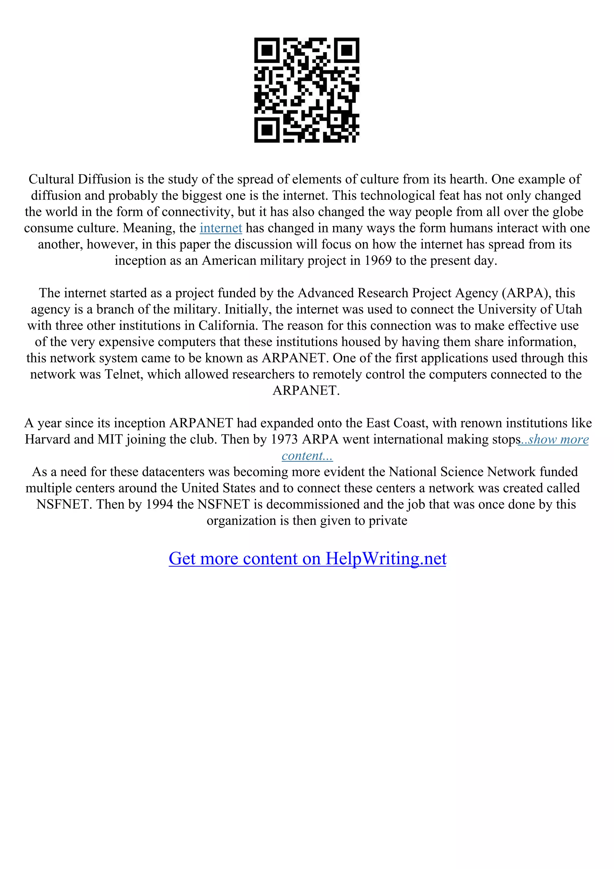 Cultural Diffusion Essay | PDF