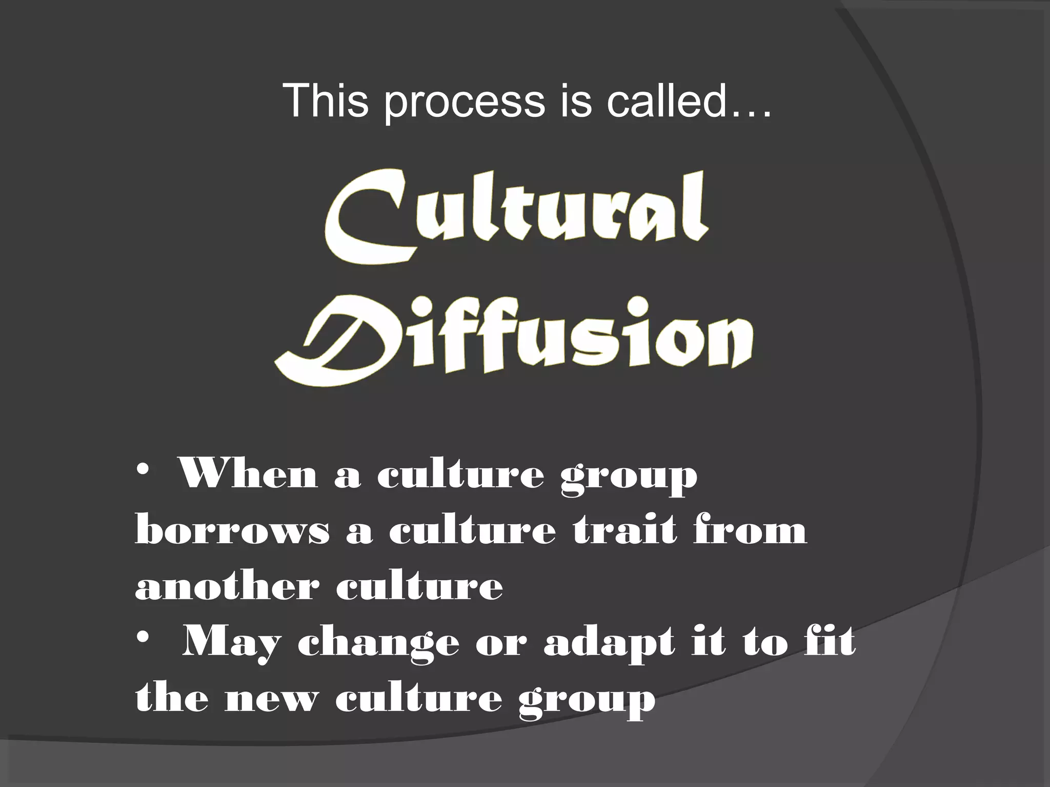 Cultural diffusion unit overview | PPT