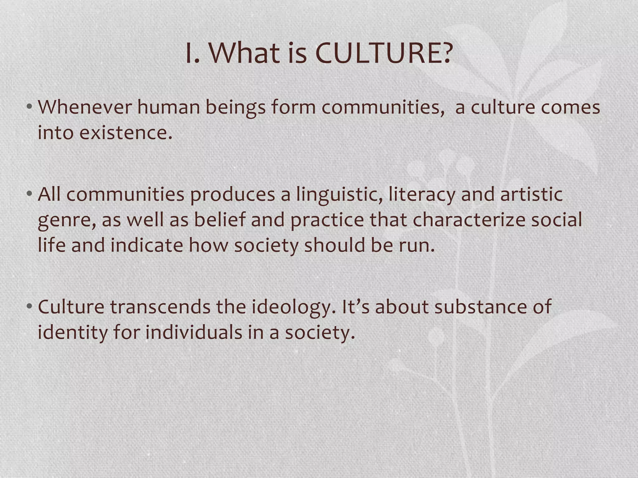 Cultural dimension and international relations | PPTX