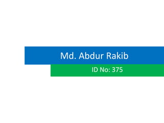 Cultural Distance & Learning [Md. Abdur Rakib] | PPT
