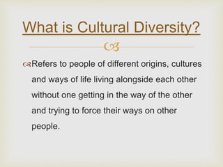 Cultural diversity | PPT