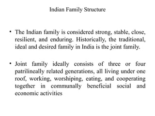 Traditional Indian Family Structure
