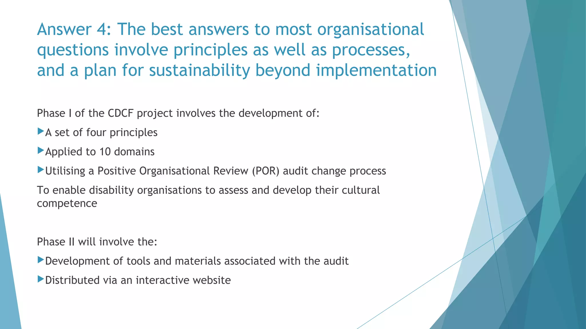 Cultural diversity competency framework for disability services | PPT