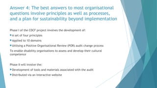 Cultural diversity competency framework for disability services | PPT