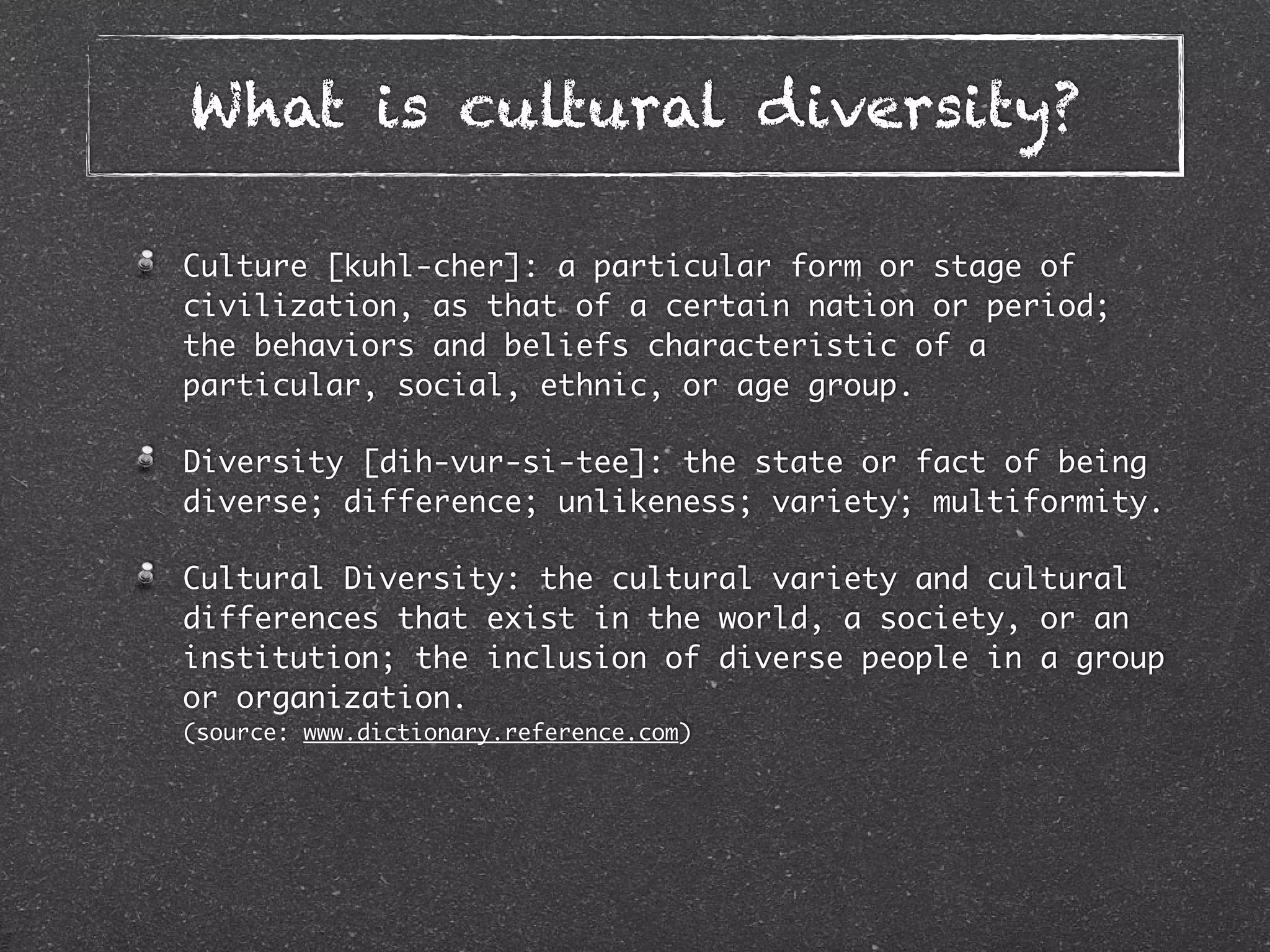 Cultural diversity presentation | KEY