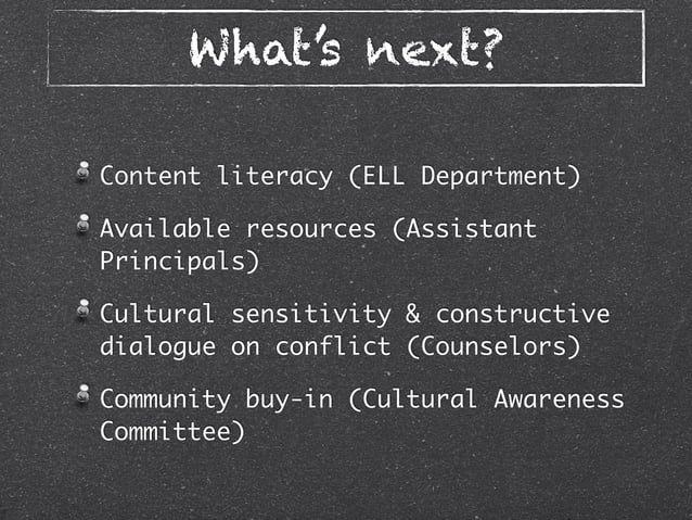 Cultural diversity presentation | KEY | Education