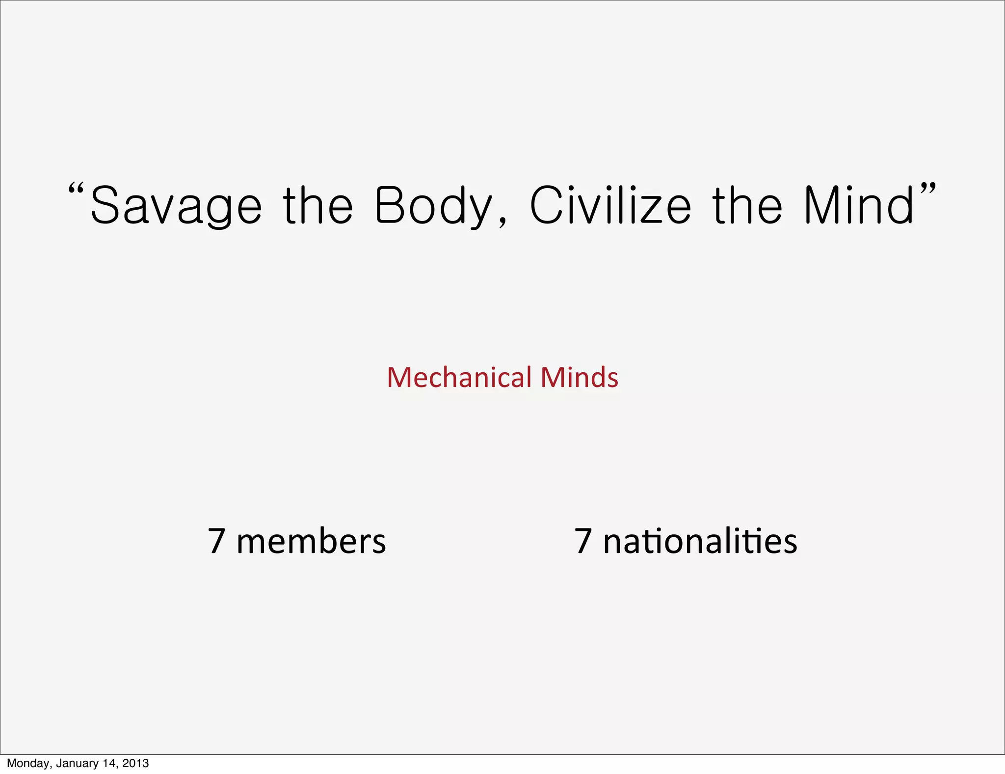 Managing Mechanical Minds | PPT
