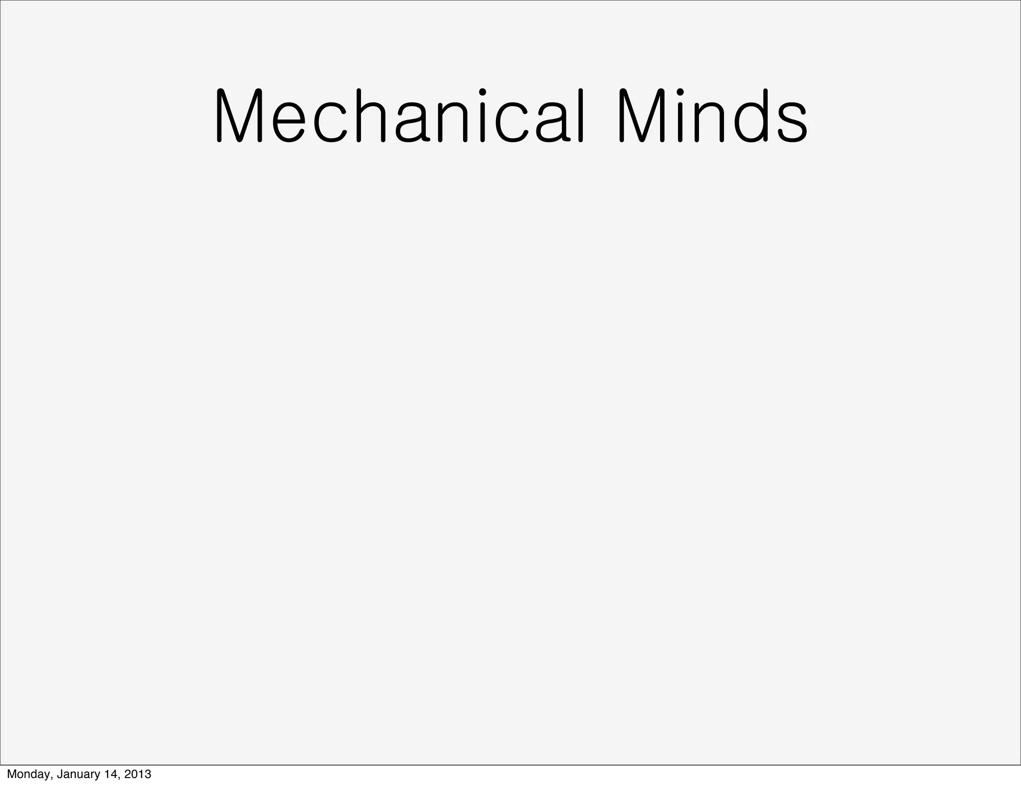 Managing Mechanical Minds | PPT