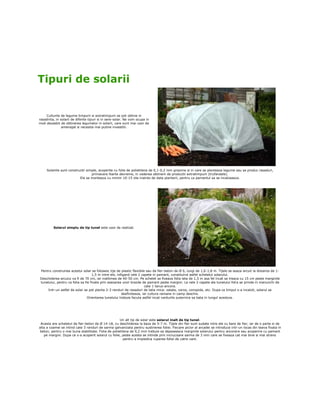 Cultura legumelor in solarii | DOCX