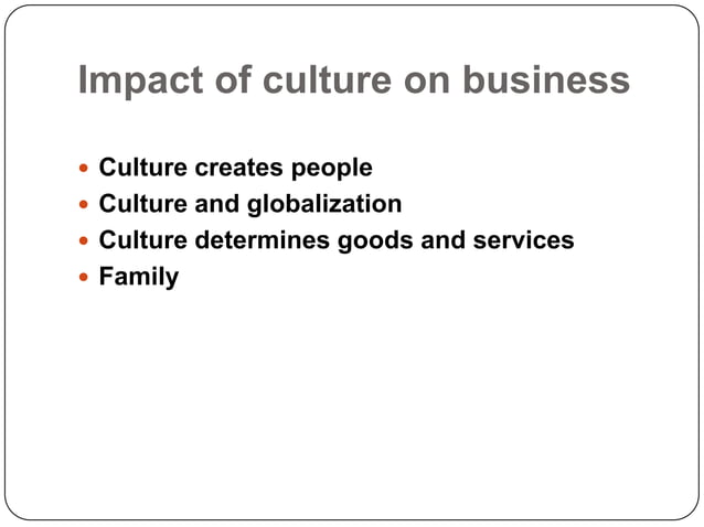 Cultural environment | PPTX | Business | Business and Finance