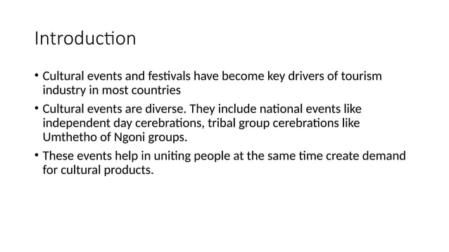 Cultural events and festivals-introduction | PPTX